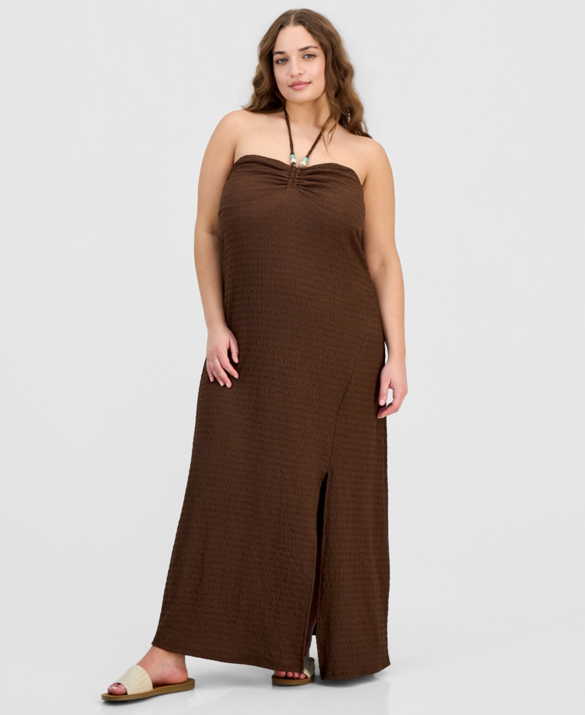 Click here for Madden Girl Trendy Plus Size Halter Bandeau Maxi D... prices