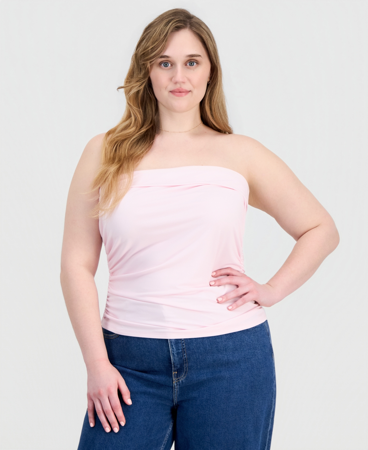Click here for Full Circle Trends Plus Size Pull-On Tube Top - Ch... prices