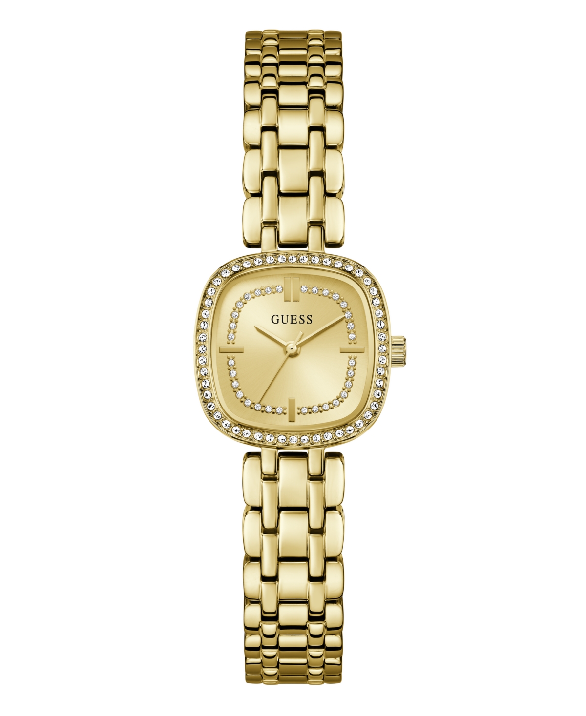 Click here for Guess Womens Quartz Gold-Tone Stainless Steel Anal... prices