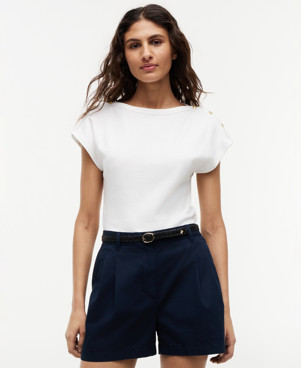 Click here for Tommy Hilfiger Womens Cap-Sleeve Boat Neck T-Shirt... prices