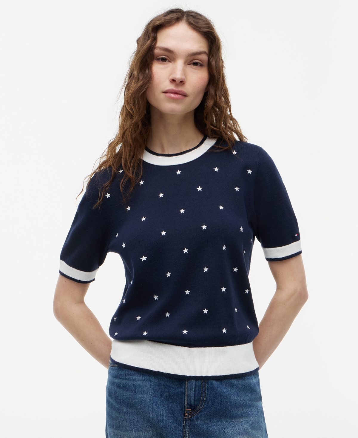 Click here for Tommy Hilfiger Womens Star Graphic Crewneck Sweate... prices