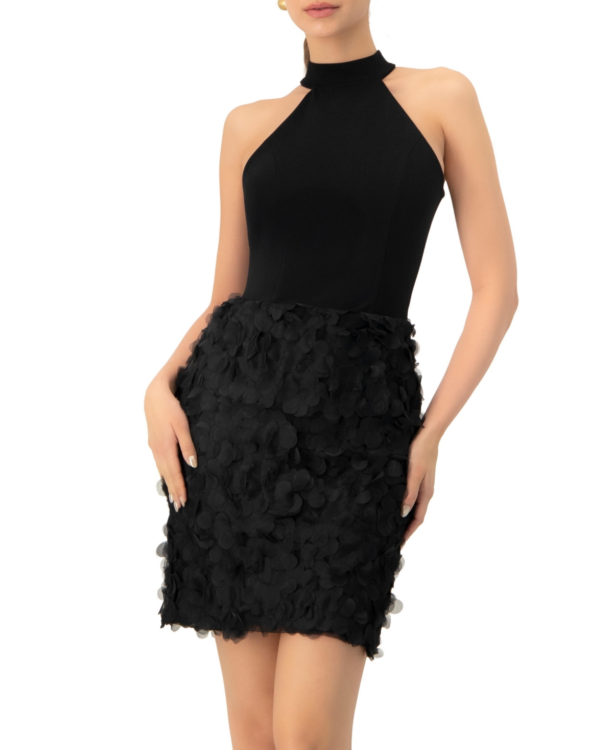 Click here for Ivonne Womens Short Halter Neck Dress - Black prices