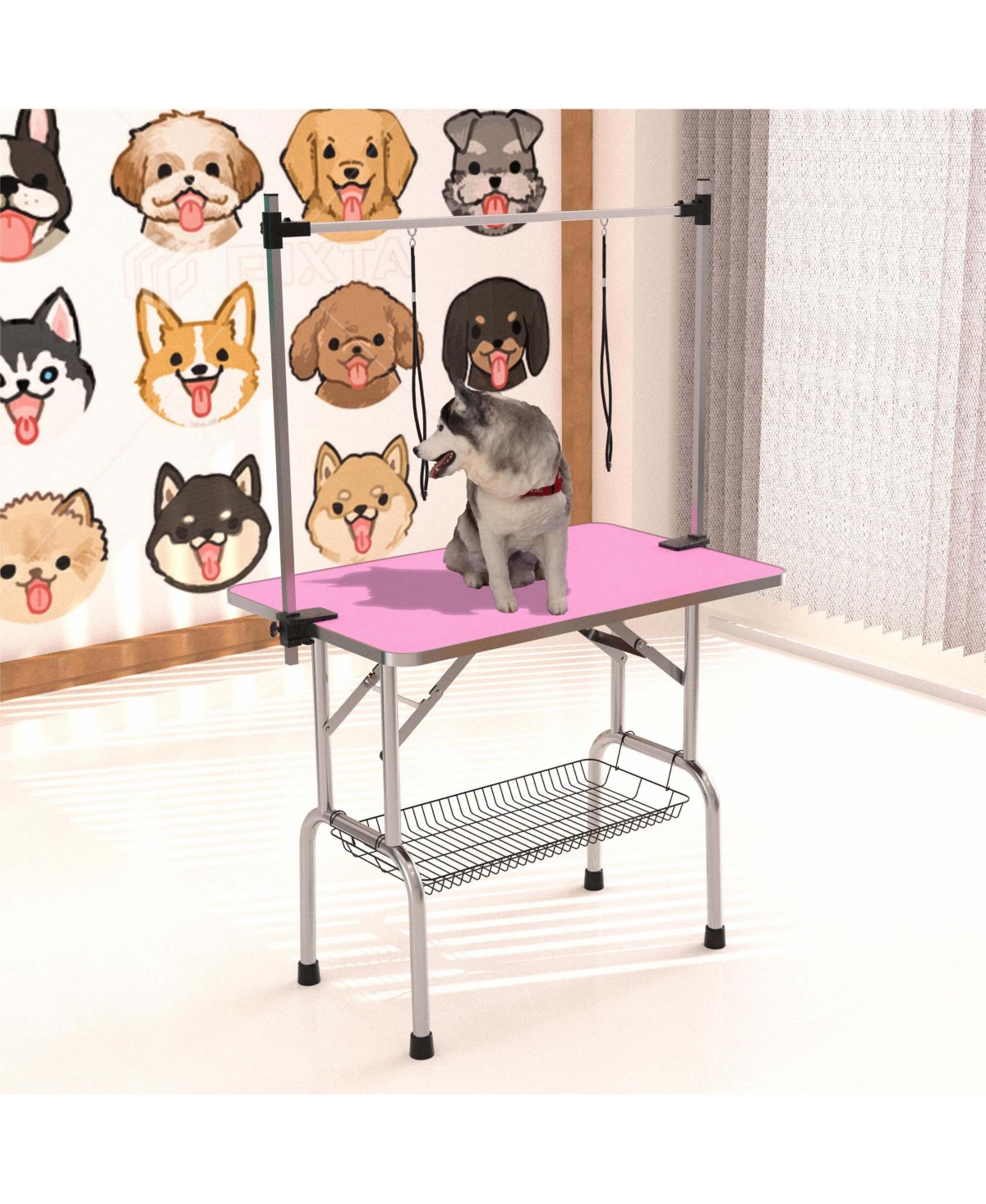 Click here for Aostirmotor 46" Pink Folding Pet Grooming Tab... prices