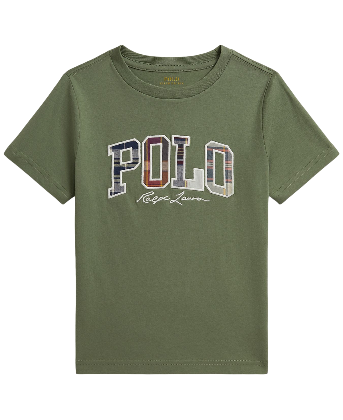 Click here for Polo Ralph Lauren Boys 2-7 Madras-Logo Jersey T-Sh... prices