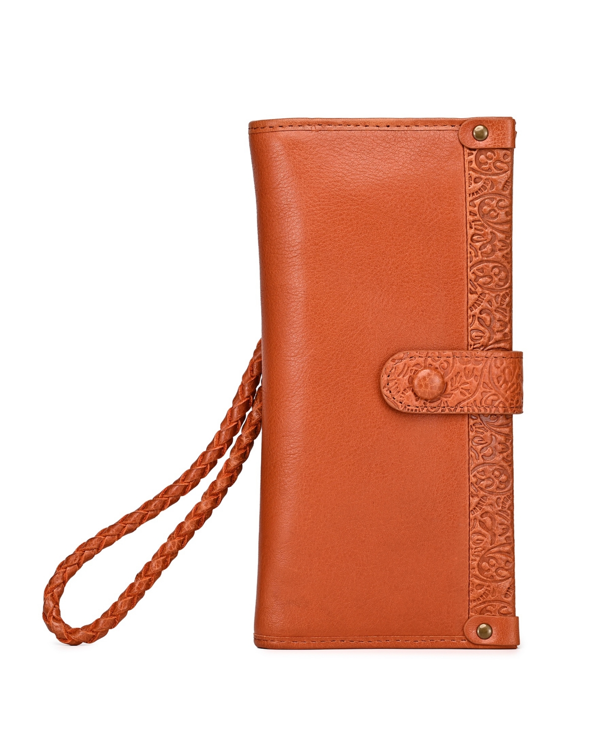 Click here for Old Trend Iris Bifold Wristlet - Chestnut Brown prices