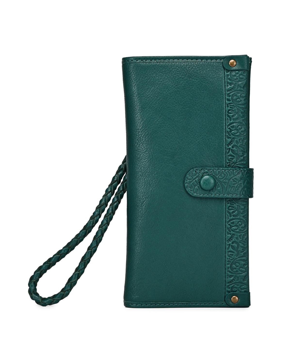 Click here for Old Trend Iris Bifold Wristlet - Kale Green prices