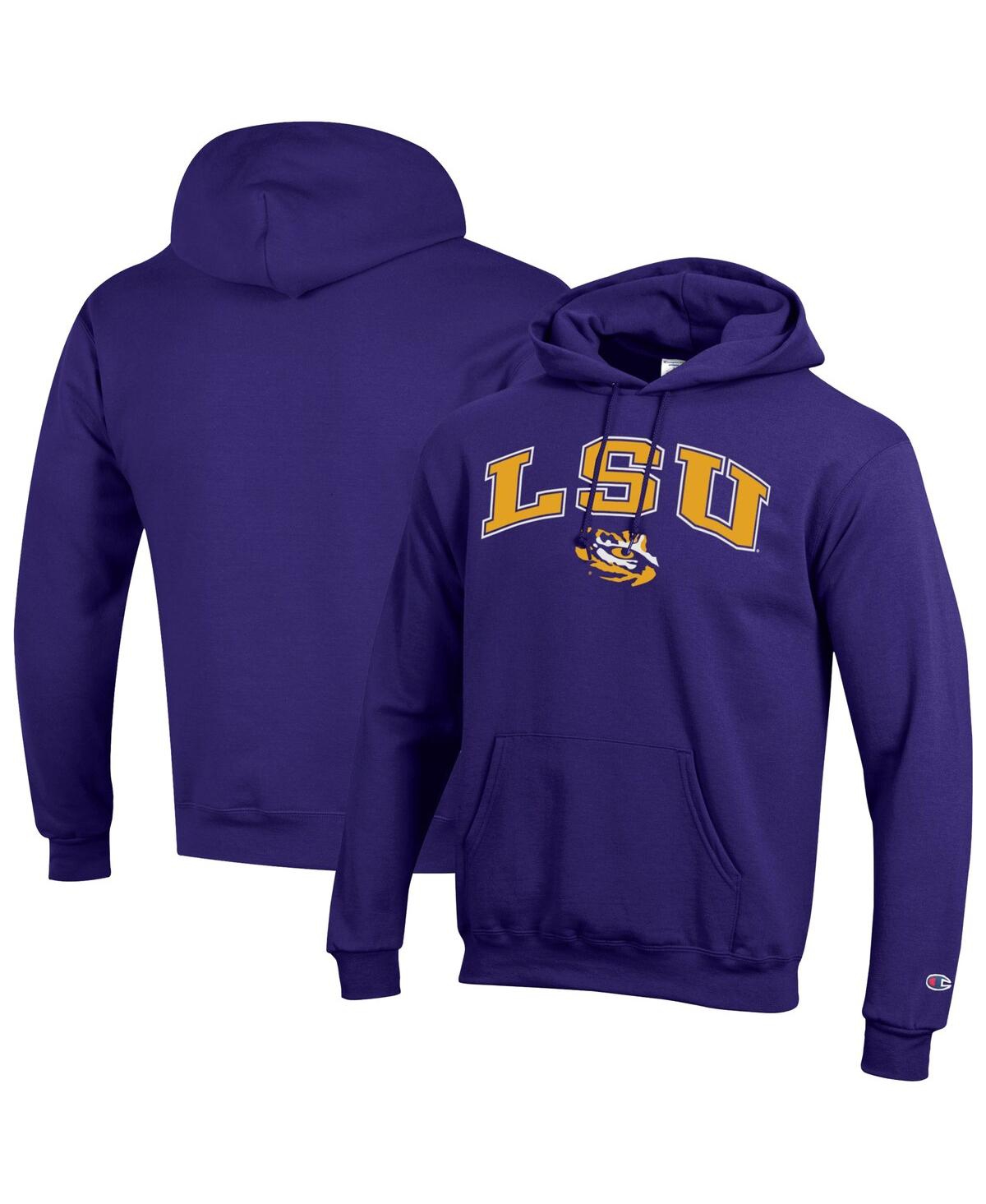 Click here for Champion Mens Purple Lsu Tigers Arch Over Logo Pul... prices