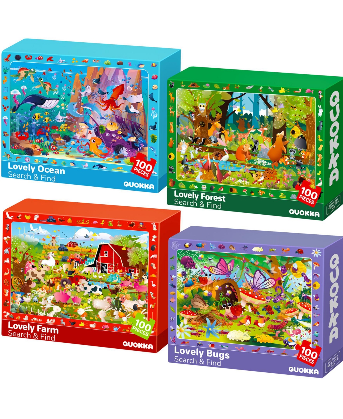 Click here for Quokka 4xSET 100 Piece Puzzles for Kids Ages 4-6 &... prices