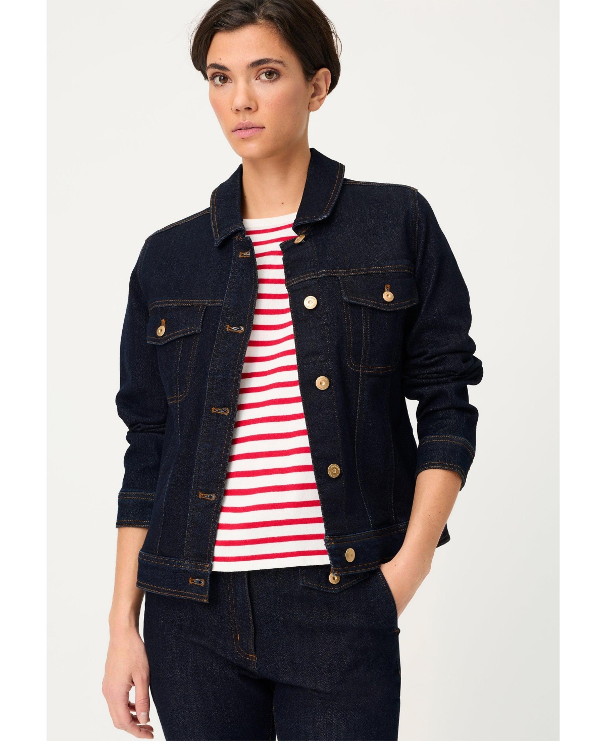 Click here for Olsen Womens Dark Denim Jacket - Dark denim prices