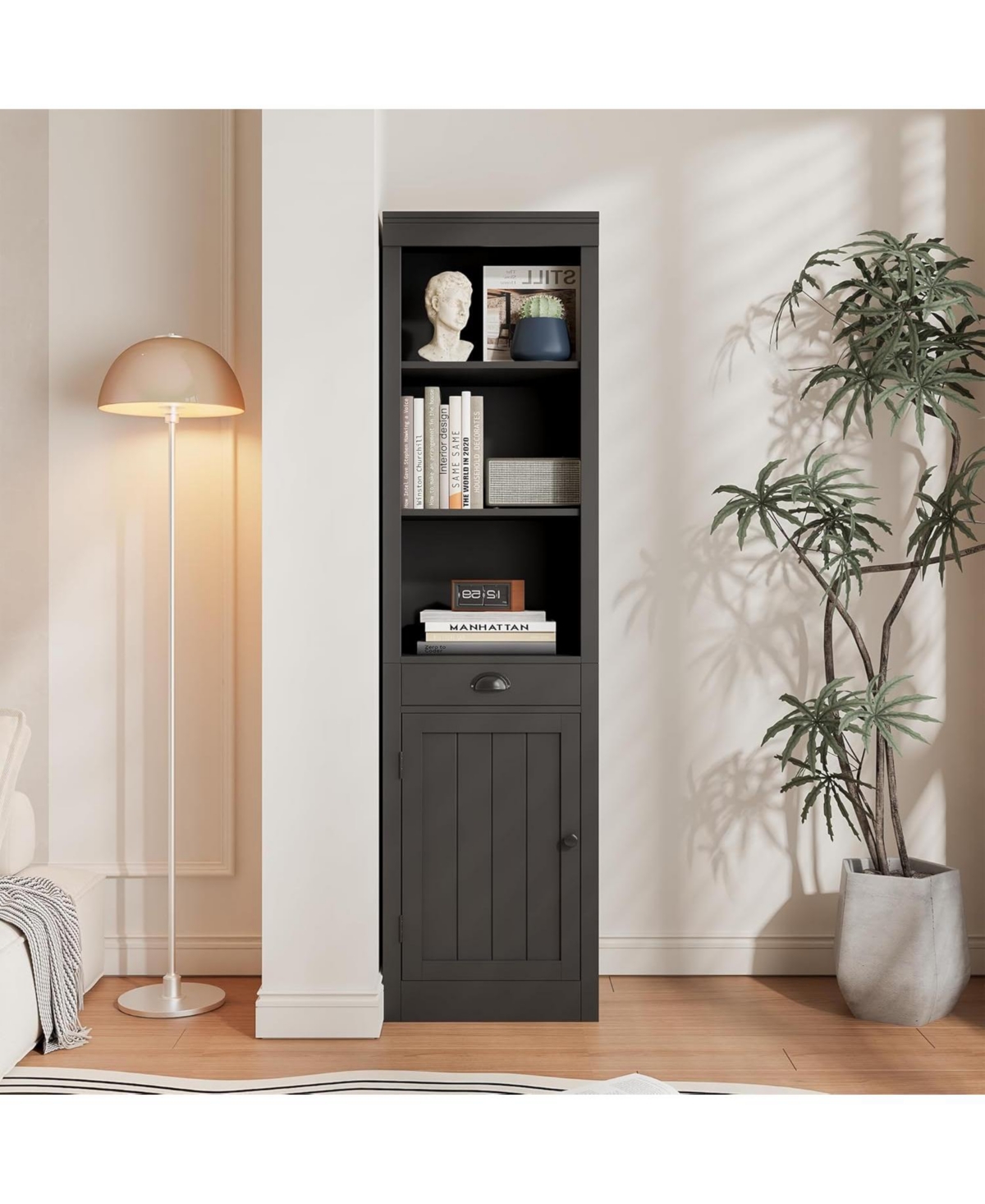 Click here for gaomon Narrow Bookcase with Drawer  71" Tall... prices