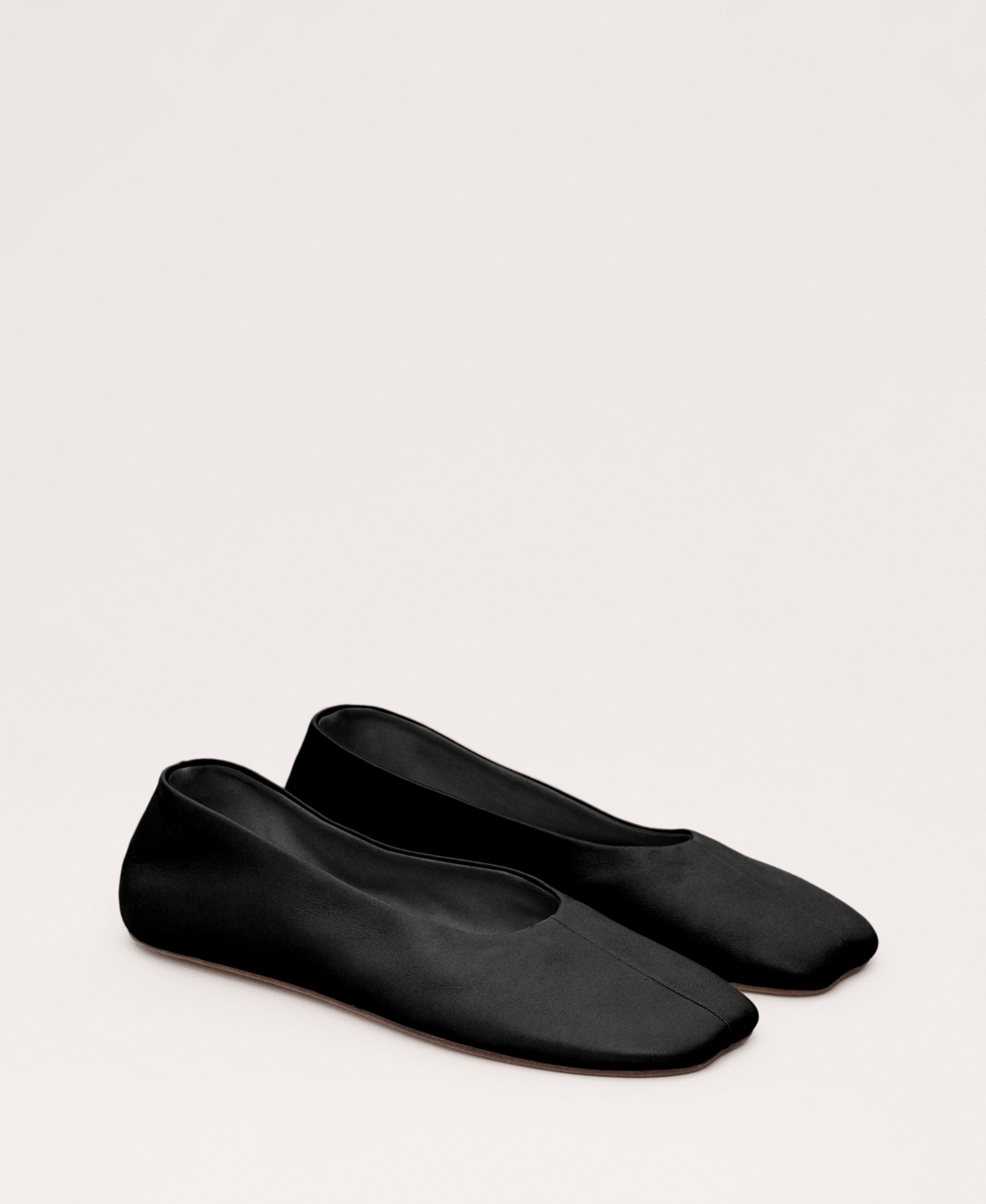 Click here for Mango Womens Leather Ballet Flats - Black prices