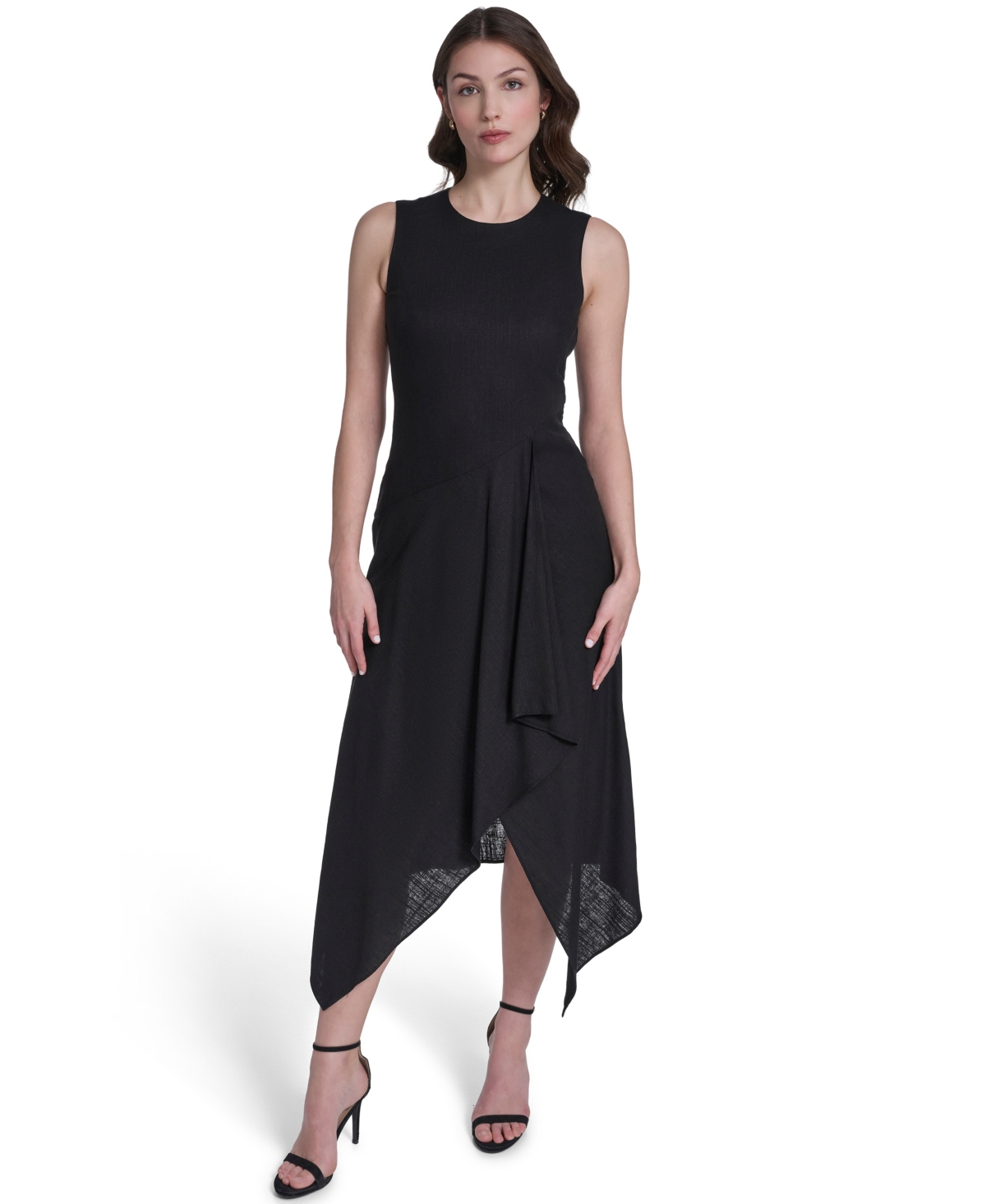 Click here for Vince Camuto Womens Crewneck Midi Dress - BLACK prices