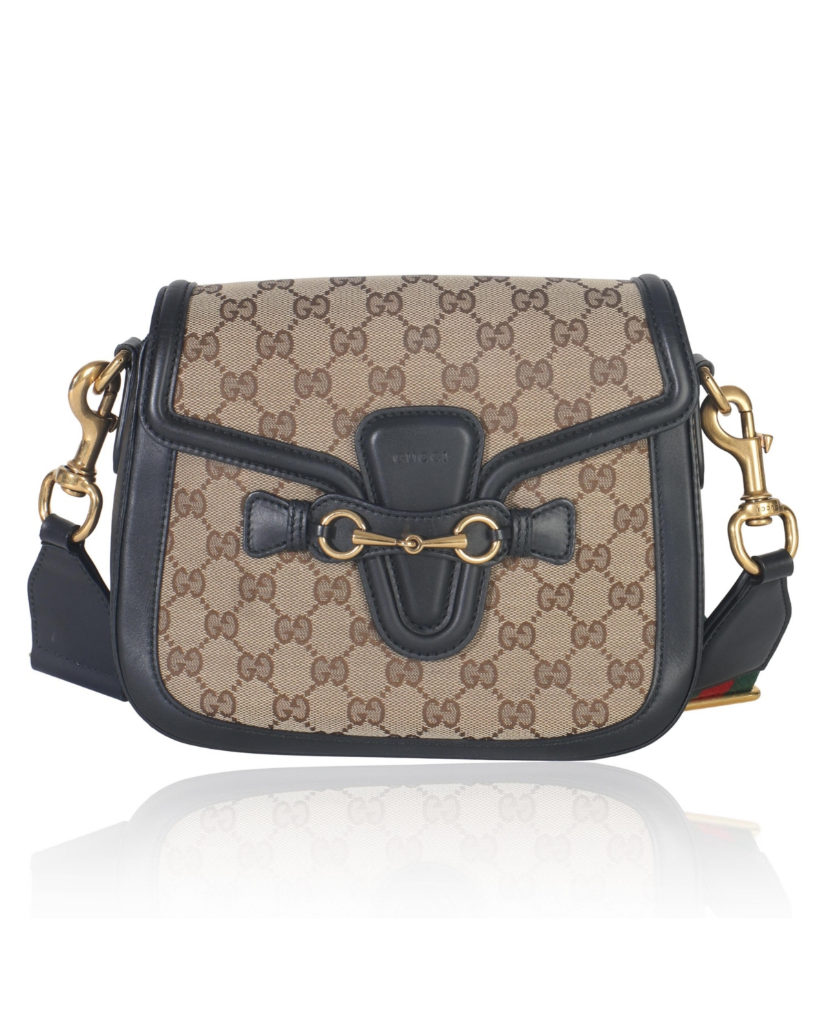 Click here for Pre-Owned Gucci Black Beige Gg Canvas Medium Lady... prices