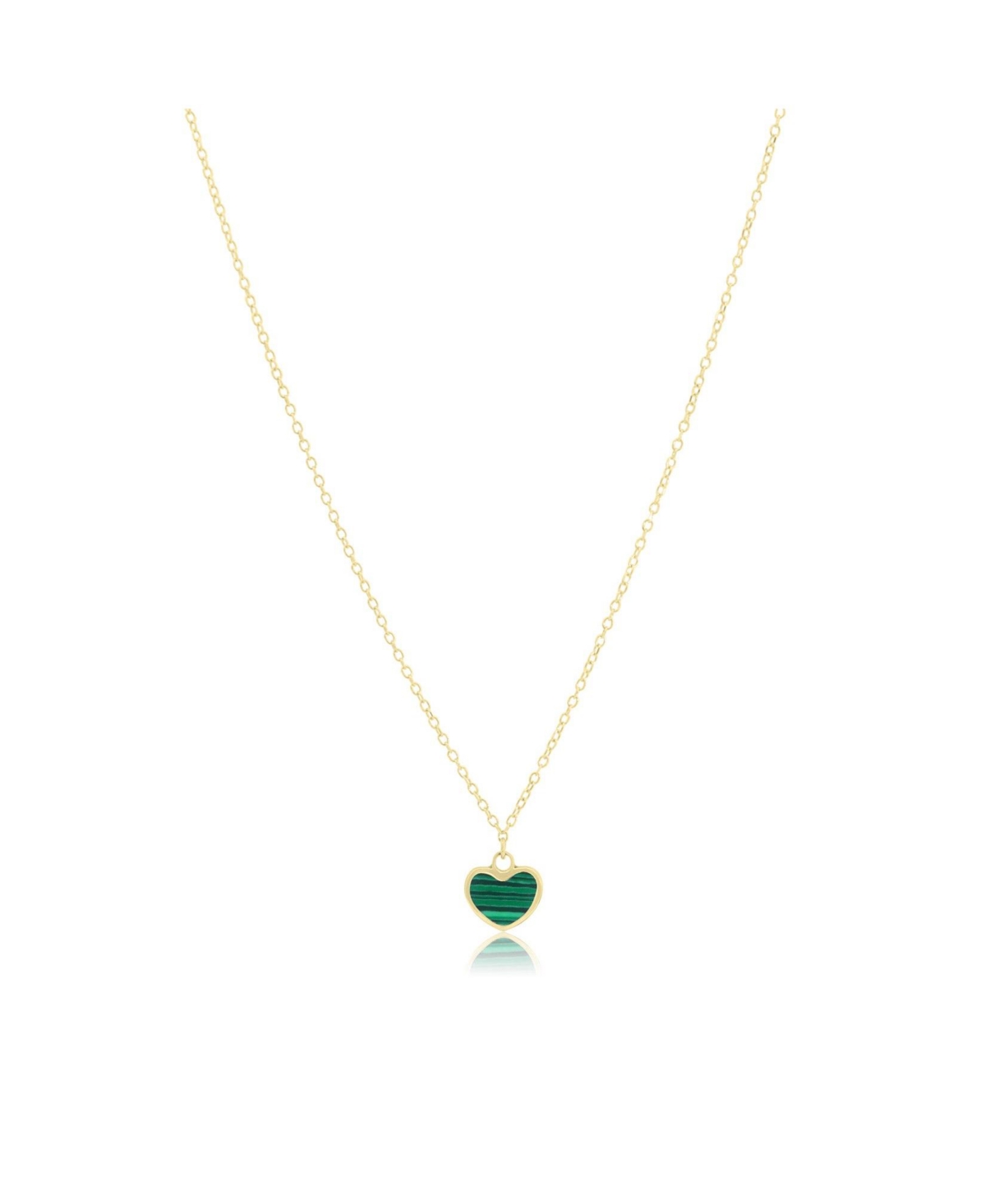 Click here for The Lovery Mini Malachite Single Heart Necklace 14... prices