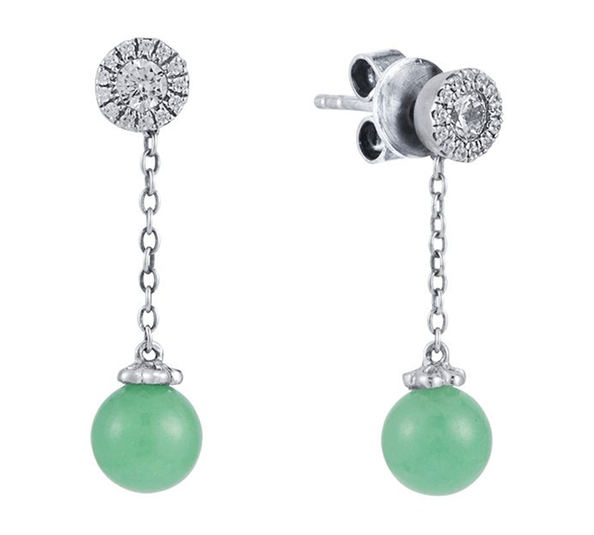 Click here for Macys Green Jade & Lab Created Sapphire (1/10 ct.... prices