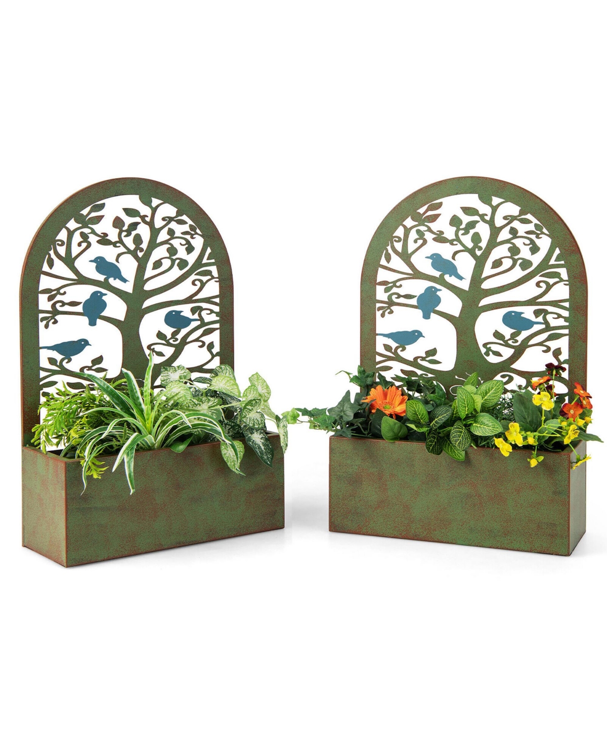 Click here for Gymax Set of 2 Decorative Raised Garden Bed Wall-m... prices
