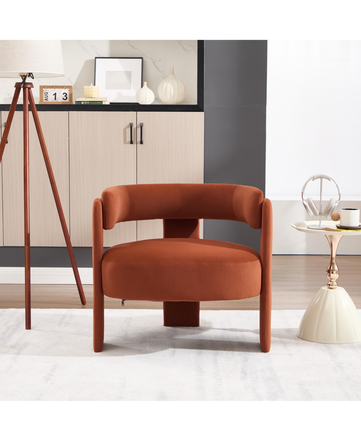 Click here for Rainsken Velvet Accent Chair  Mid-Century Modern A... prices