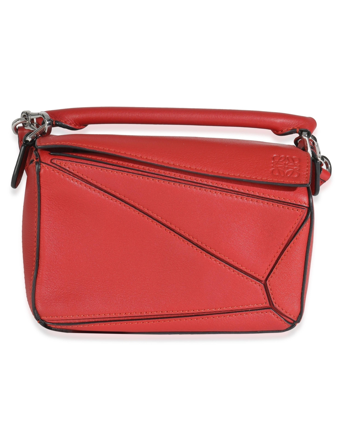 Click here for Pre-Owned Loewe Scarlet Calfskin Mini Puzzle Bag -... prices