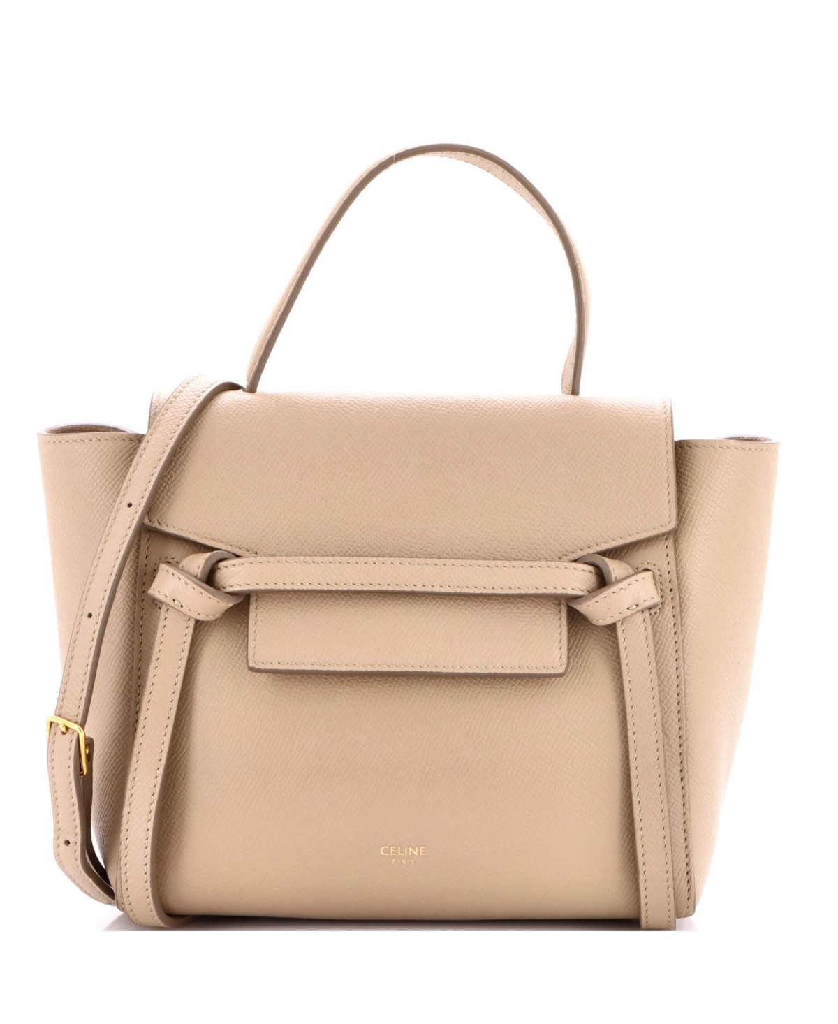 Click here for Pre-Owned Celine Nano Belt Bag Textured Leather -... prices