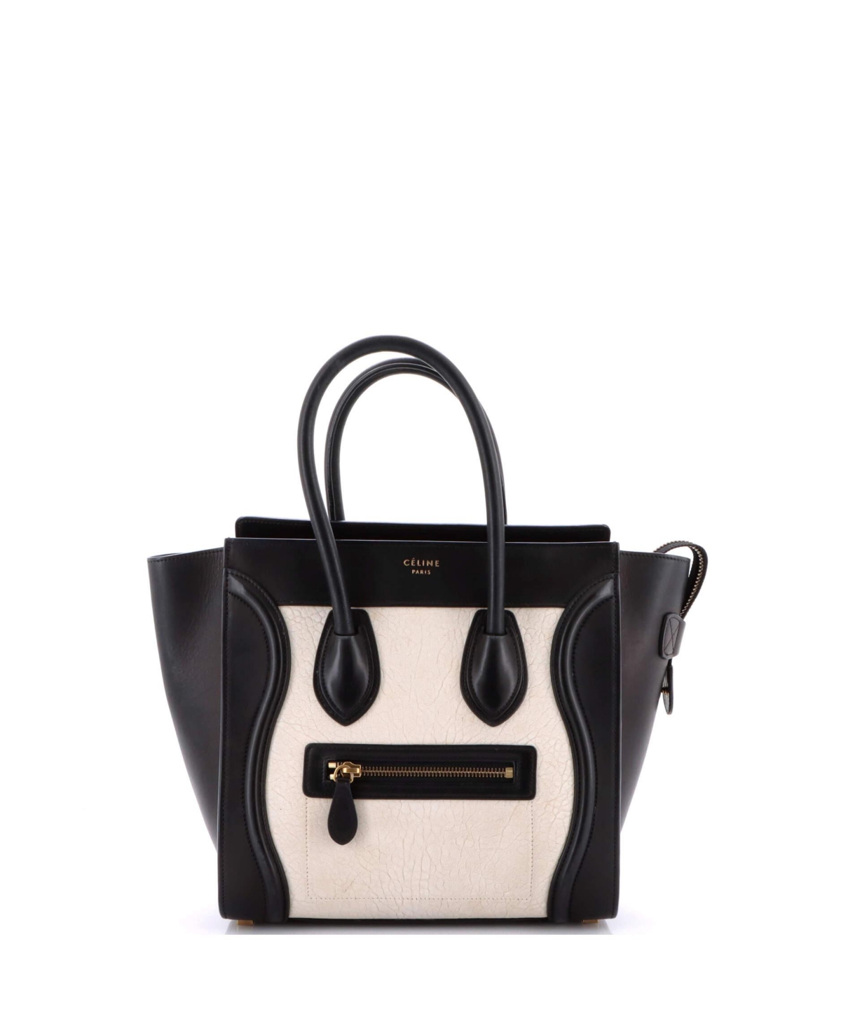 Click here for Pre-Owned Celine Micro Bicolor Luggage Bag Leather... prices