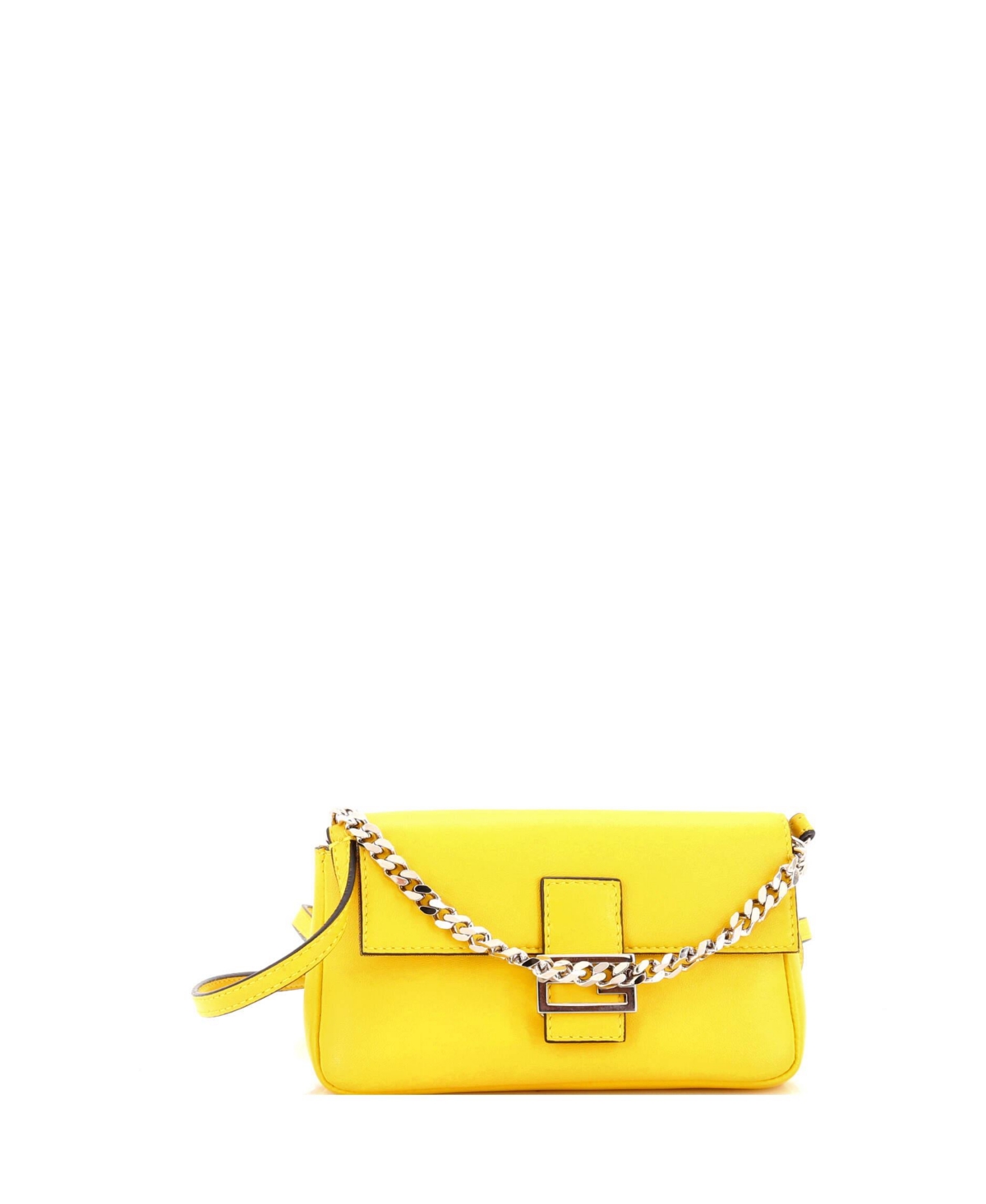 Click here for Pre-Owned Fendi Micro Baguette Bag Leather - Yello... prices