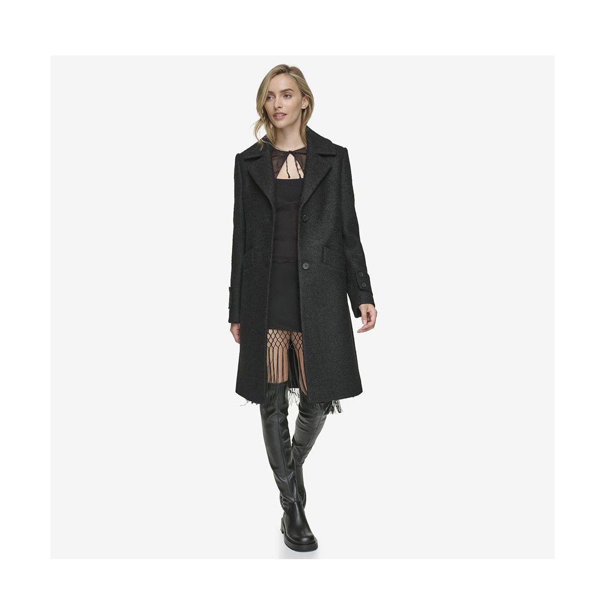 Click here for Regine Sb Womens Soft Wool Boucle Coat With Back V... prices