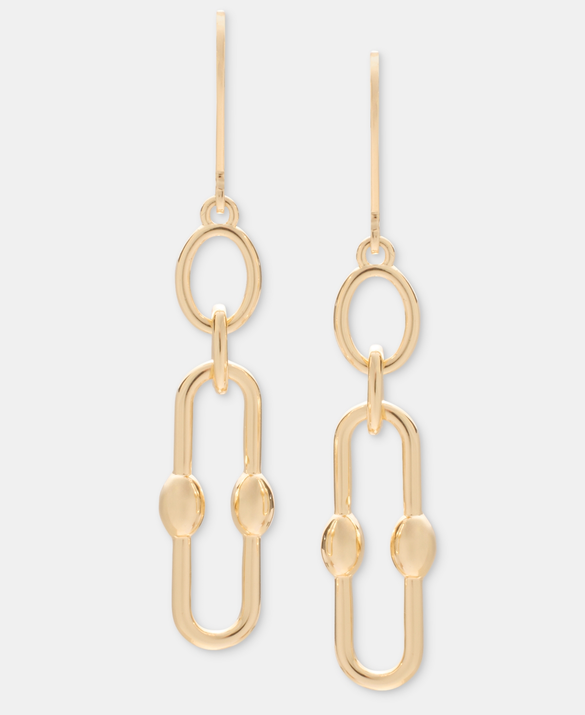 Click here for Anne Klein Gold-Tone Metal Ball Link Chain Drop Ea... prices