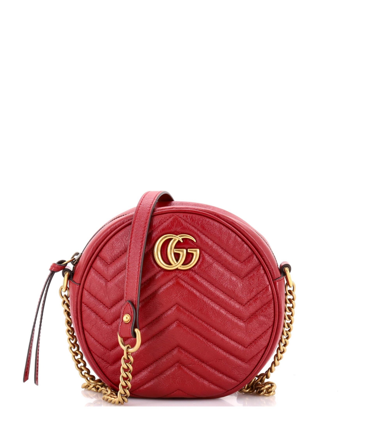 Click here for Pre-Owned Gucci Mini Gg Marmont Round Shoulder Bag... prices