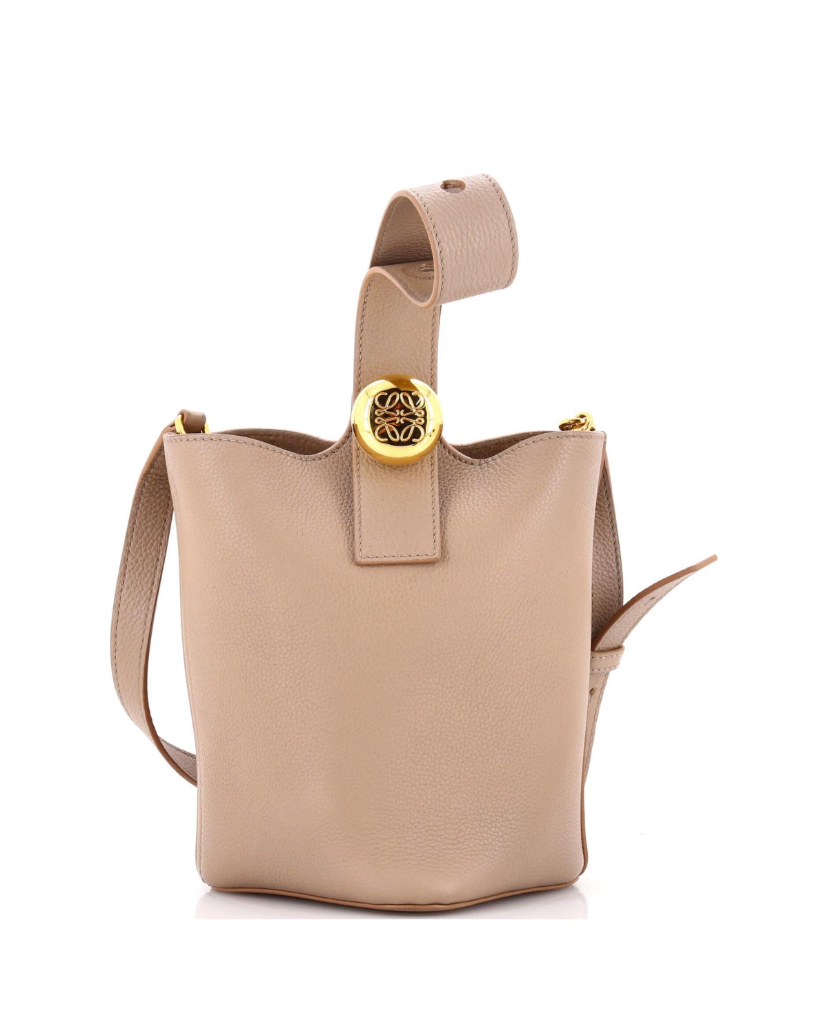 Click here for Pre-Owned Loewe Pebble Bucket Bag Leather - Natura... prices