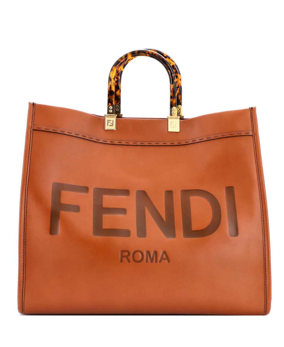 Click here for Pre-Owned Fendi Large Sunshine Shopper Tote Leathe... prices