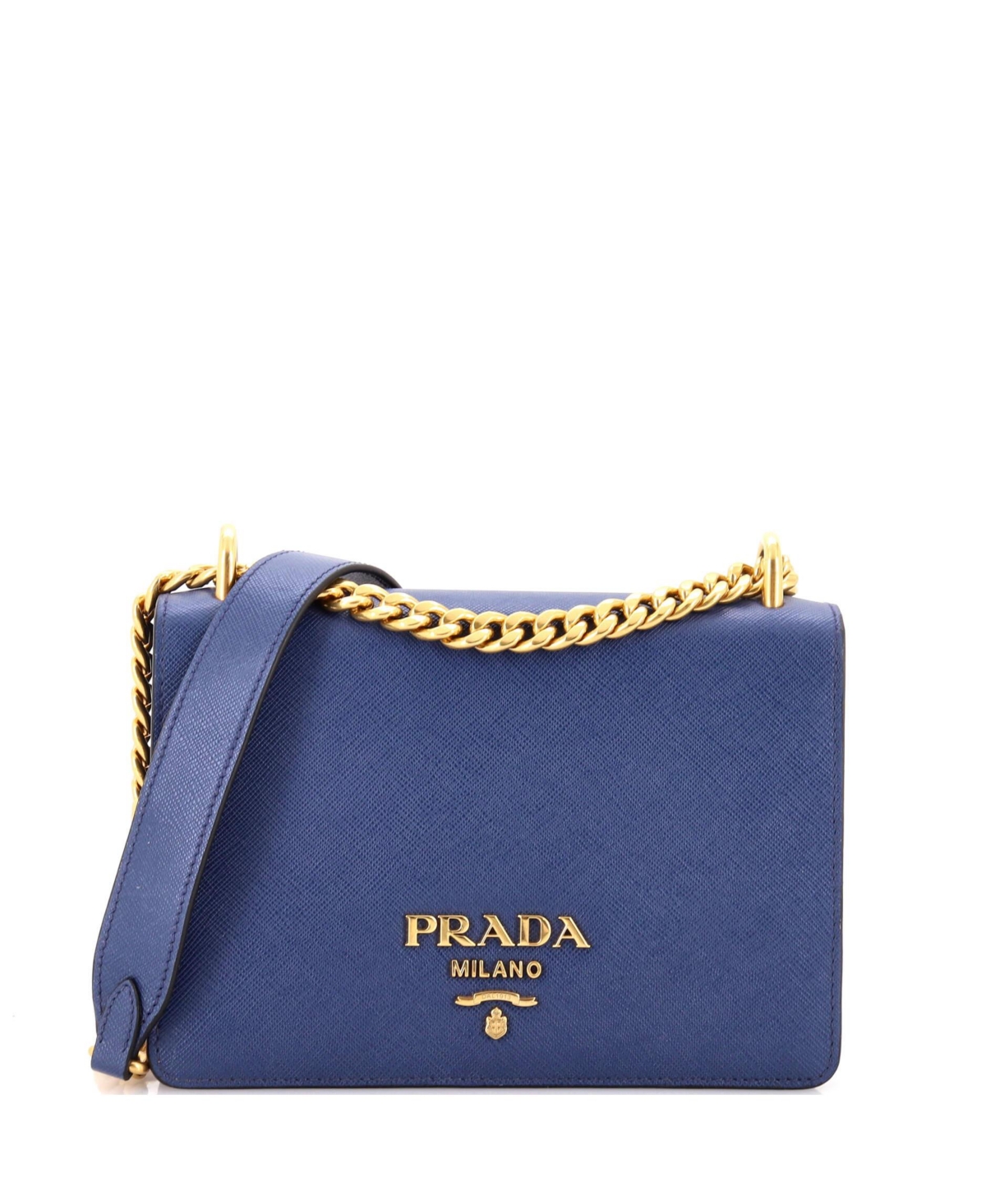 Click here for Pre-Owned Prada Small Chain Flap Bag Saffiano Leat... prices