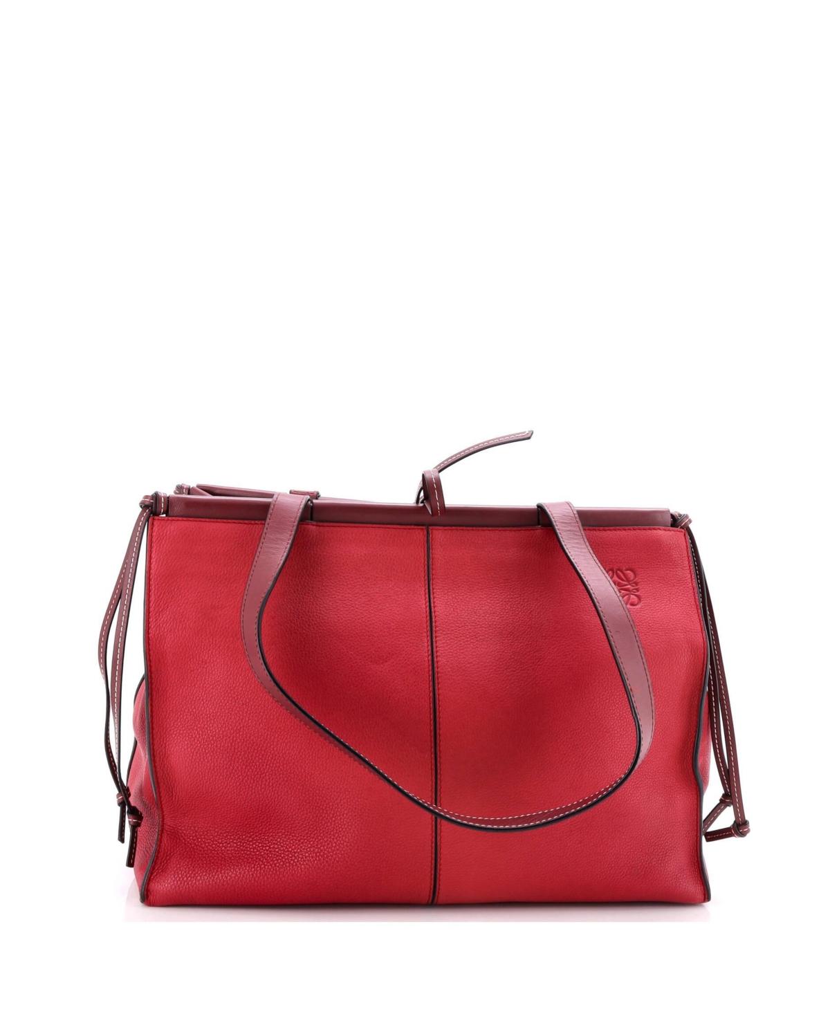 Click here for Pre-Owned Loewe Large Cushion Tote Leather - Red prices