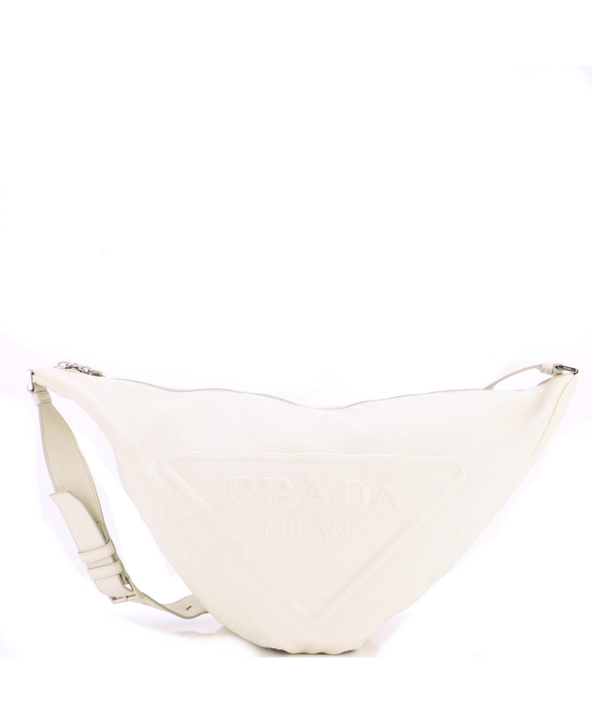 Click here for Pre-Owned Prada Large Triangle Logo Zip Messenger... prices