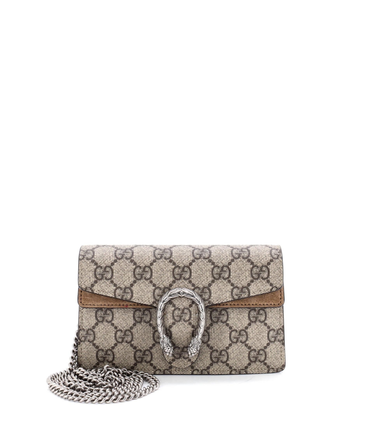 Click here for Pre-Owned Gucci Super Mini Dionysus Bag Gg Coated... prices
