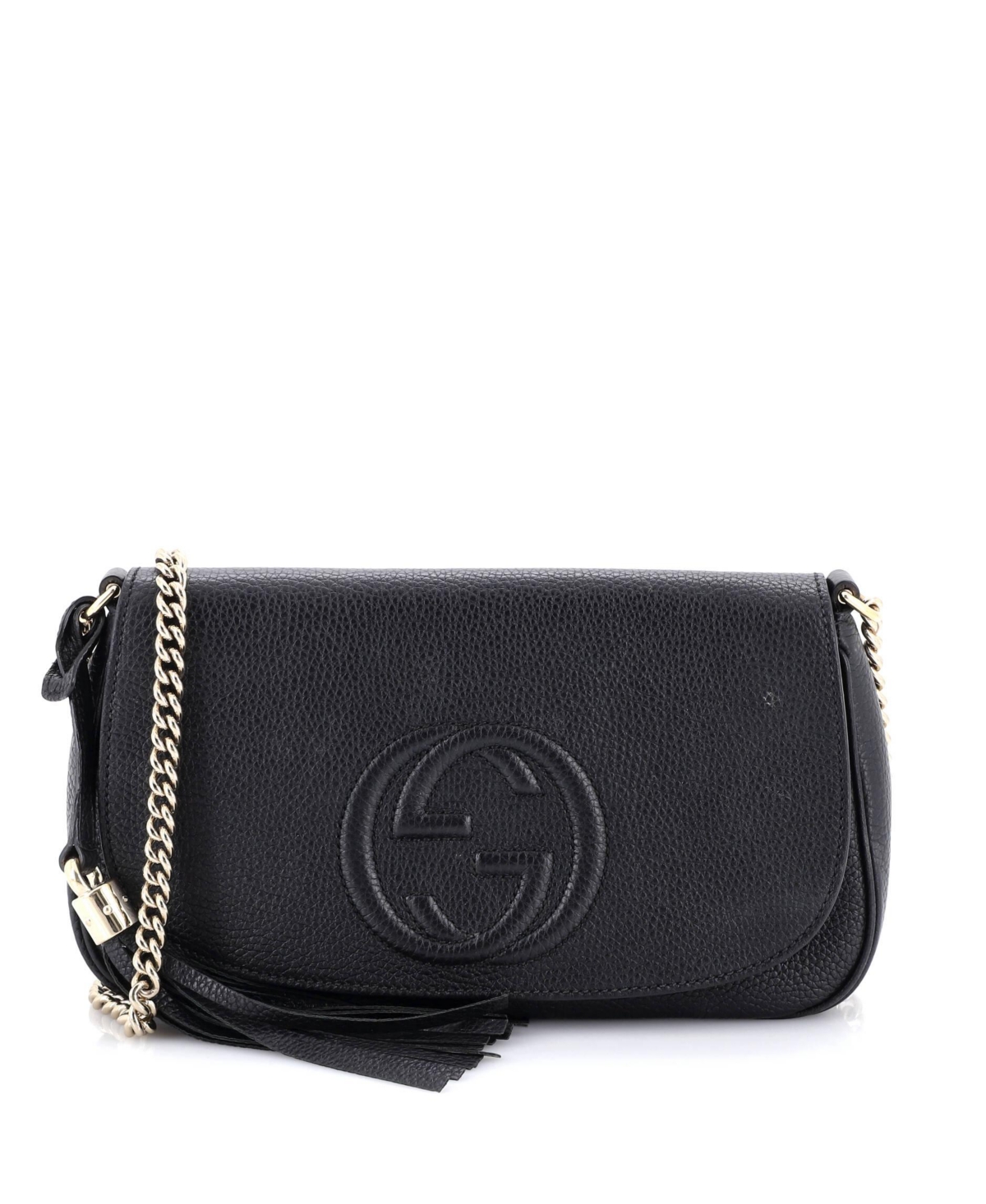 Click here for Pre-Owned Gucci Medium Soho Chain Crossbody Bag Le... prices
