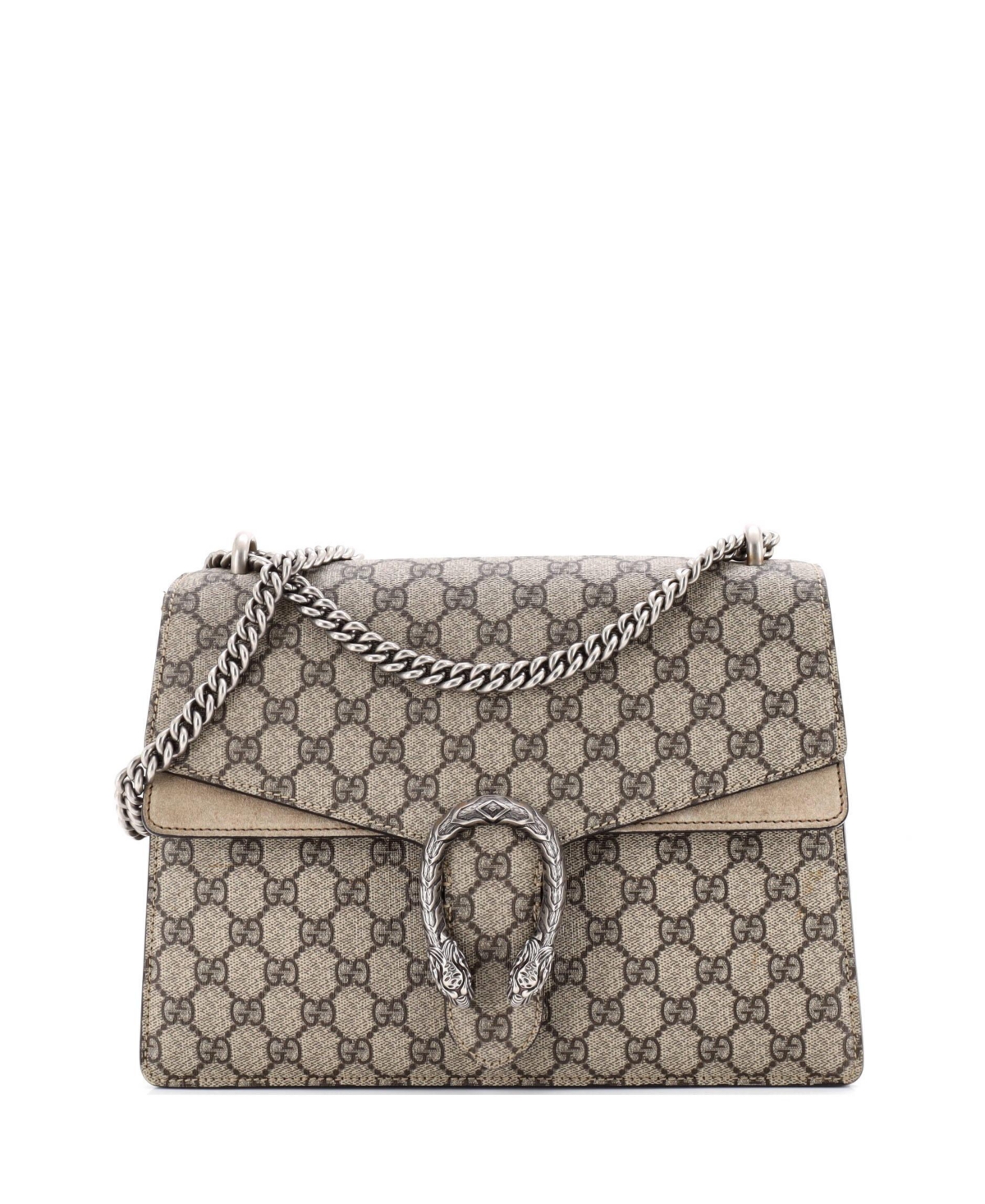 Click here for Pre-Owned Gucci Medium Dionysus Bag Gg Coated Canv... prices