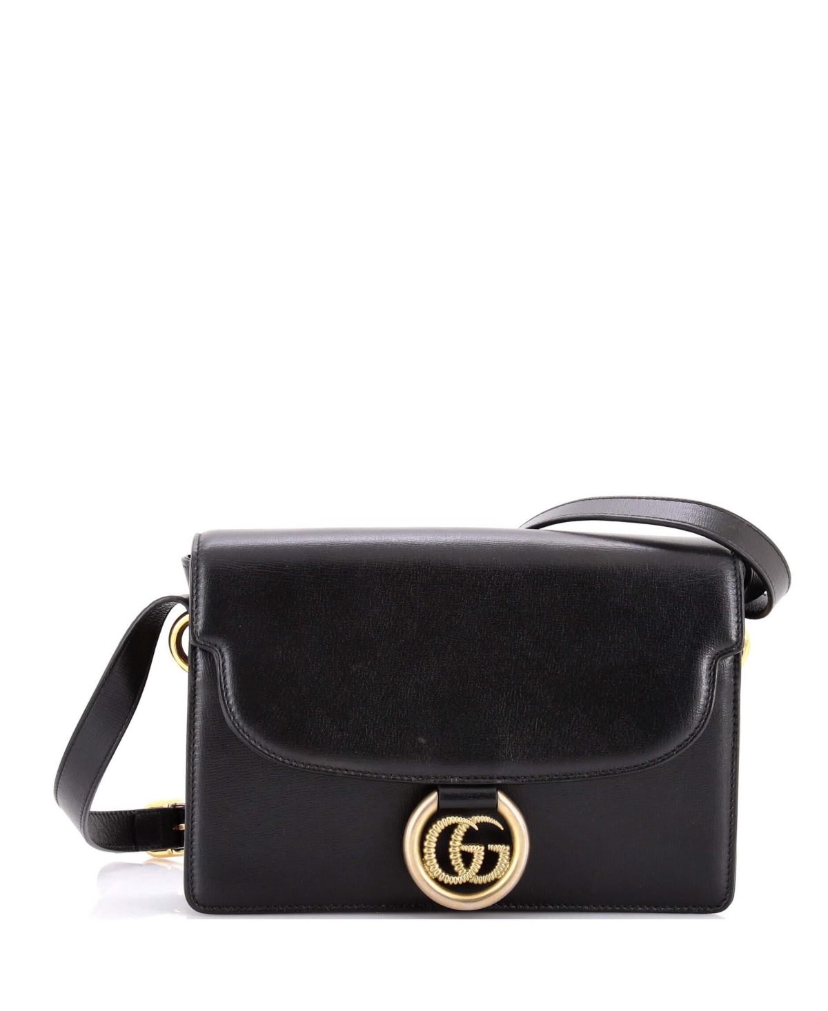 Click here for Pre-Owned Gucci Small Gg Ring Shoulder Bag Leather... prices