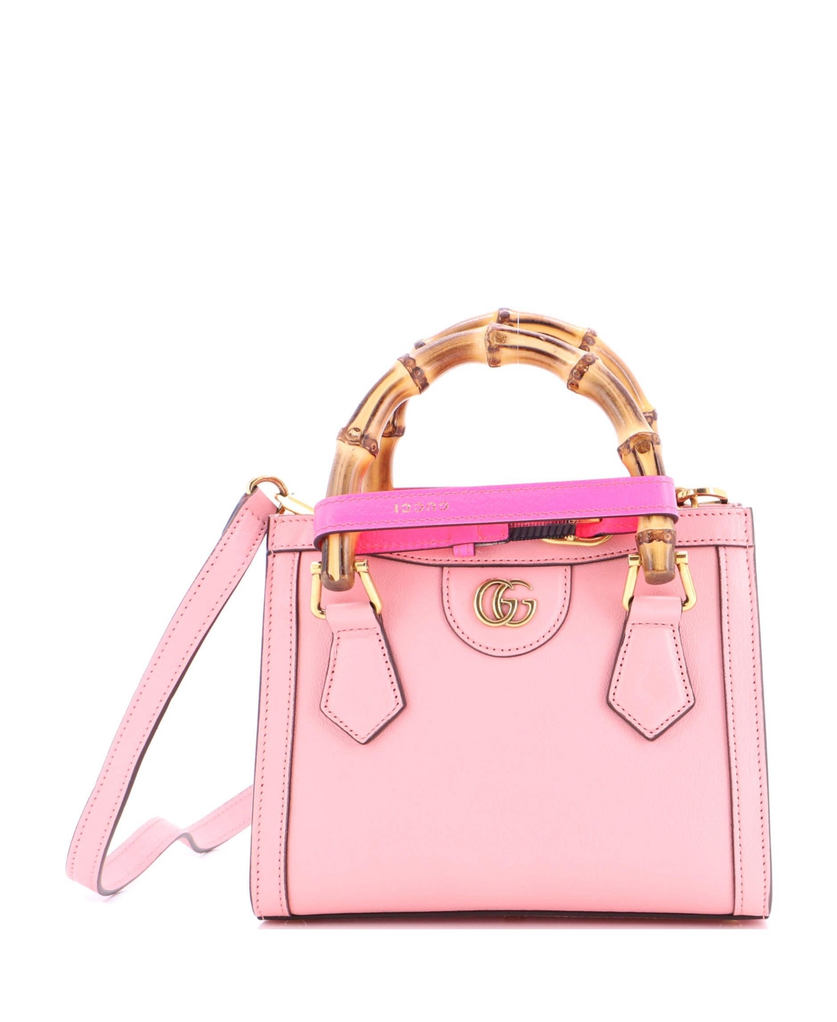 Click here for Pre-Owned Gucci Mini Diana Nm Bamboo Handle Tote L... prices