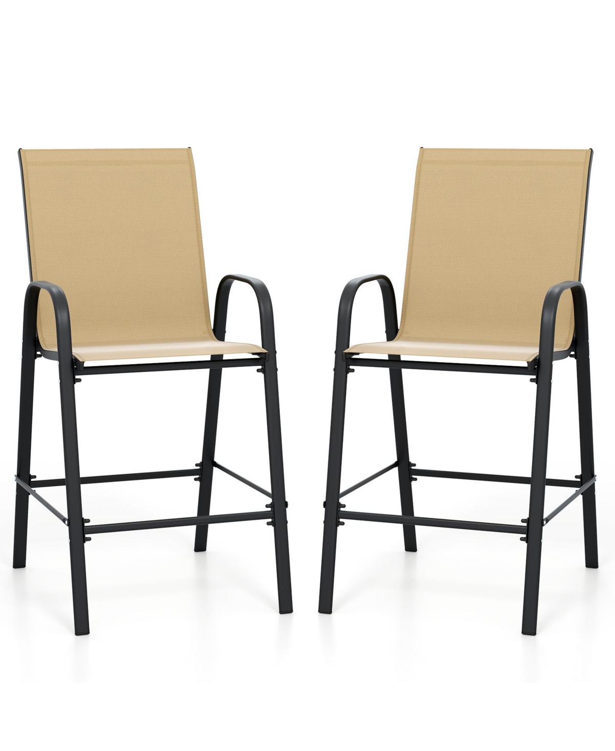 Click here for Outdoor Fabric Bar Stools Set of Two with Armrests... prices