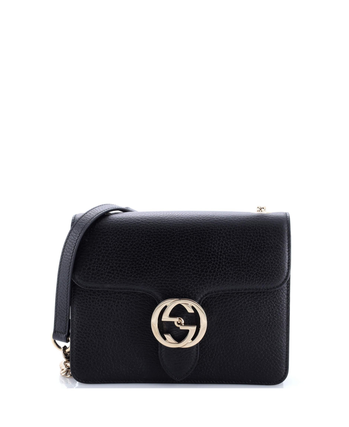 Click here for Pre-Owned Gucci Small Interlocking Shoulder Bag Le... prices