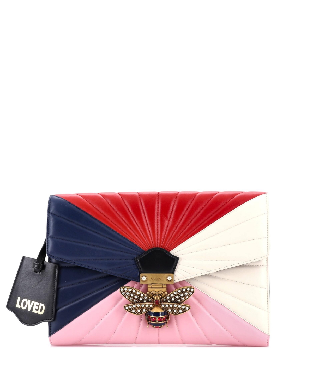 Click here for Pre-Owned Gucci Queen Margaret Clutch Colorblock L... prices