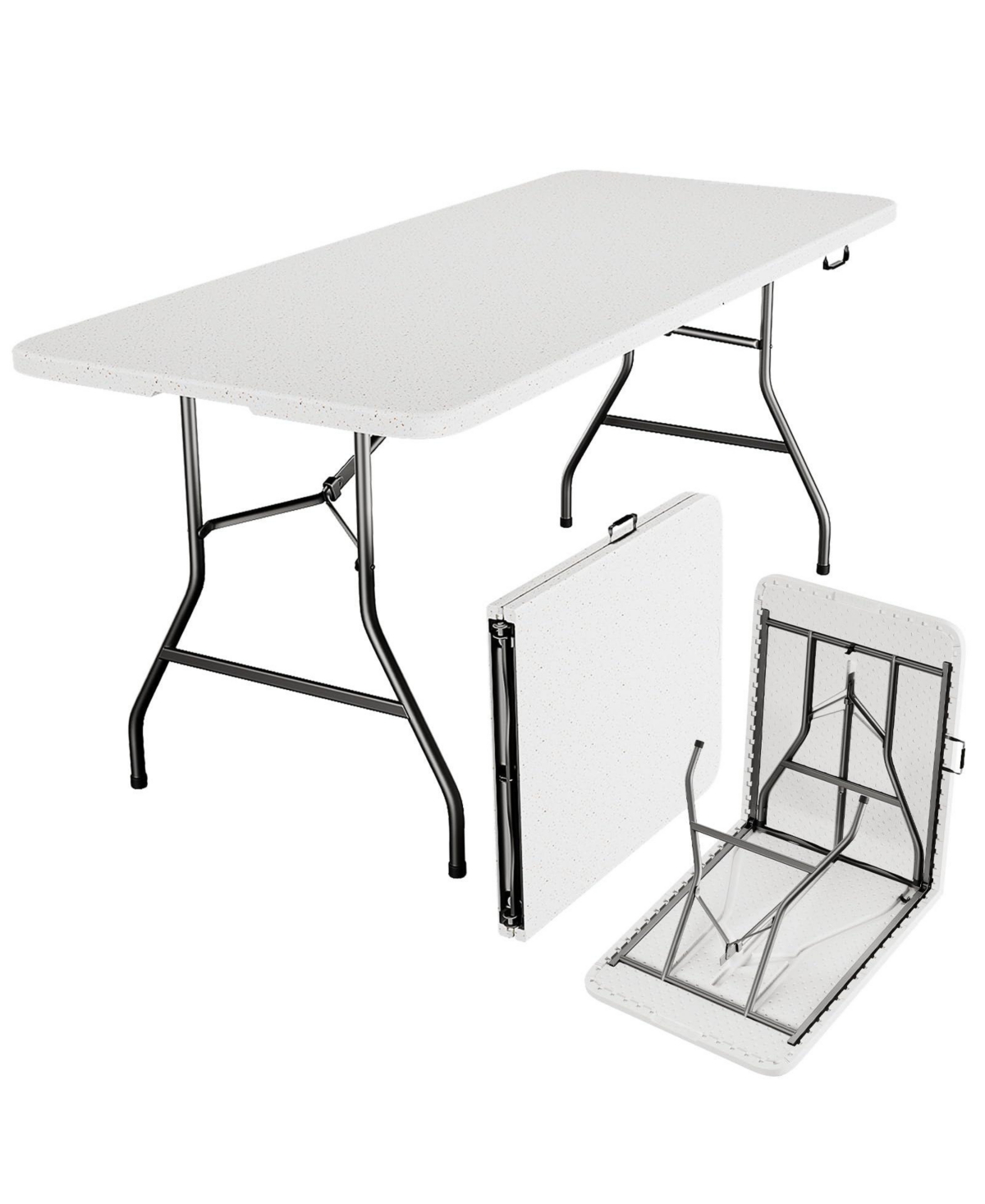 Click here for Decksplore 6FT Folding Plastic Utility Table with... prices
