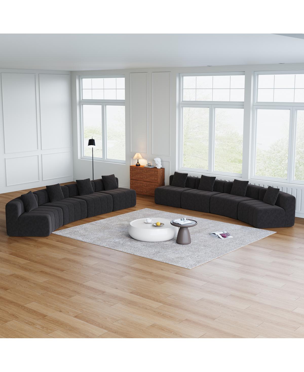 Click here for Streamdale Furniture Chenille Curved Sectional Sof... prices