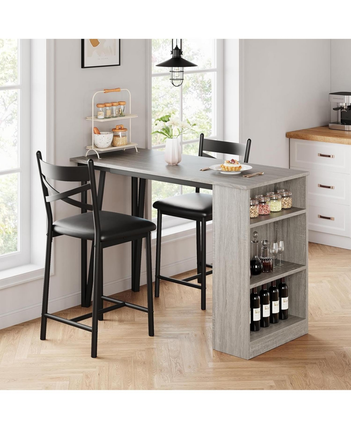 Click here for gaomon 3-Piece Counter Height Dining Set for 2  Ex... prices