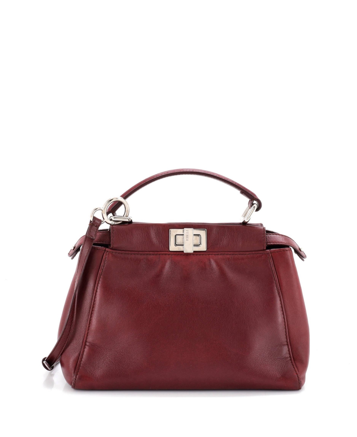 Click here for Pre-Owned Fendi Mini Peekaboo Bag Leather - Red prices