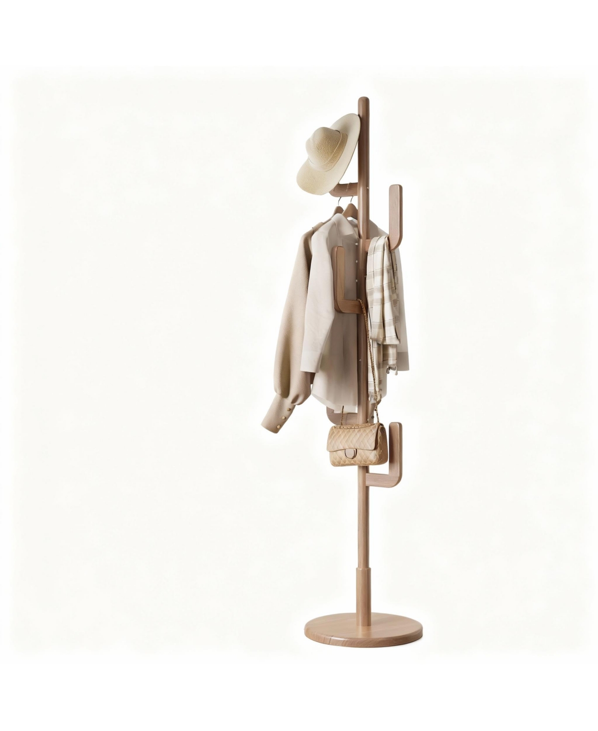 Click here for Yigii Solid Wood Cactus-Style Coat Rack  6 Hooks... prices