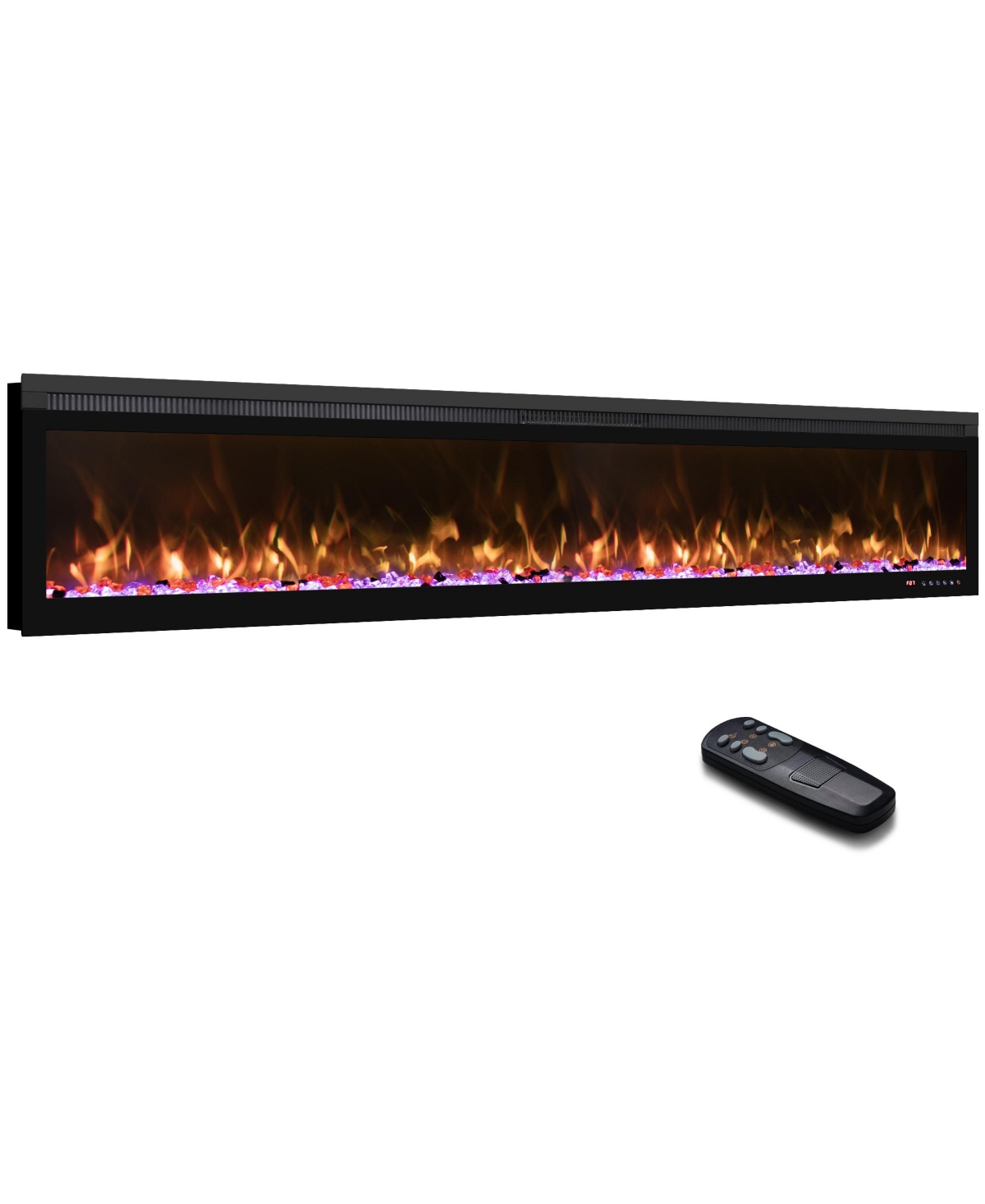 Click here for Mondawe Linear Recessed-in Electric Fireplace with... prices