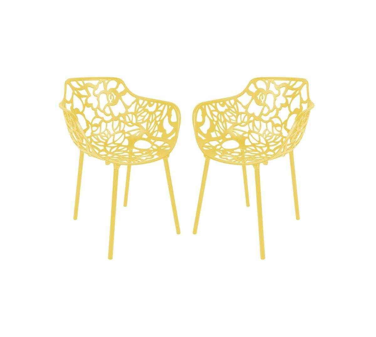 Click here for LeisureMod Devon Patio Dining Arm-Chair Set of 2 A... prices