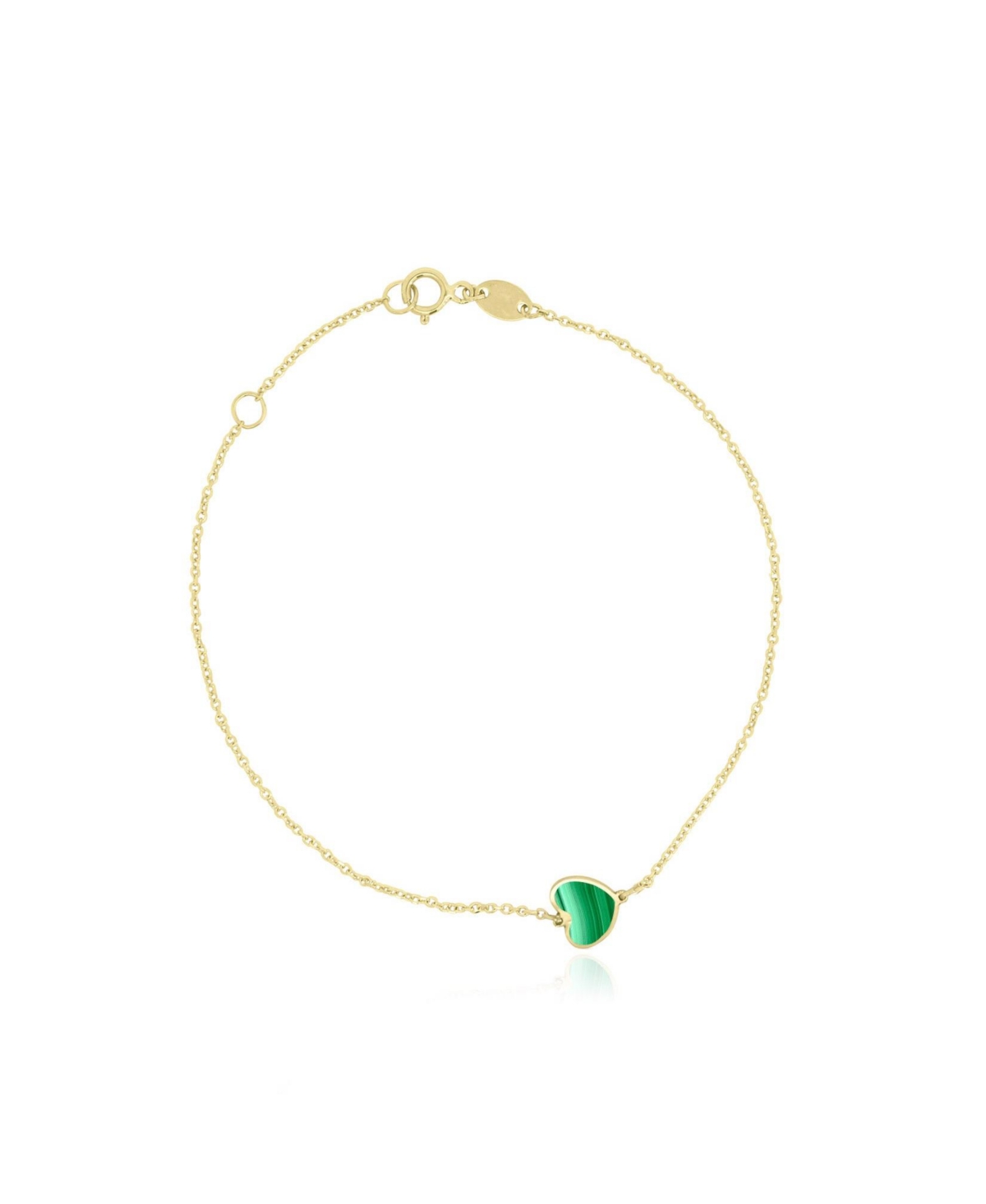 Click here for The Lovery Mini Malachite Single Heart Bracelet 14... prices