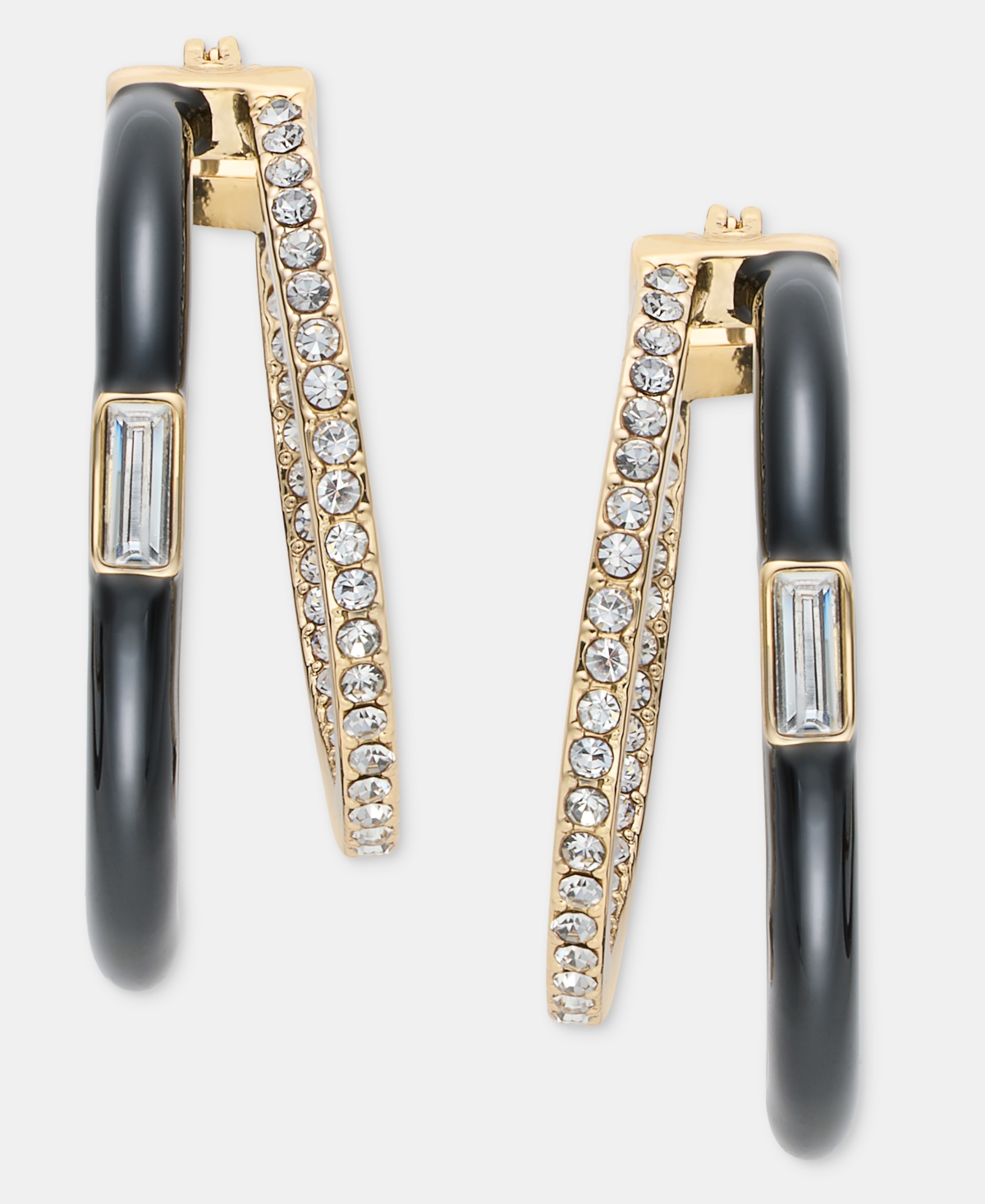 Click here for Karl Lagerfeld Paris Medium Pave & Color Split-Hoo... prices